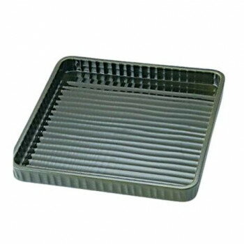 お料理を美しく盛り付けカンナ目形状にてお寿司(しゃり)等他のくっつきを防止しています。サイズ240×240×30mm個装サイズ：34.4×11.3×2.3cm重量個装重量：250g素材・材質耐熱ABS樹脂生産国中国fk094igrjs