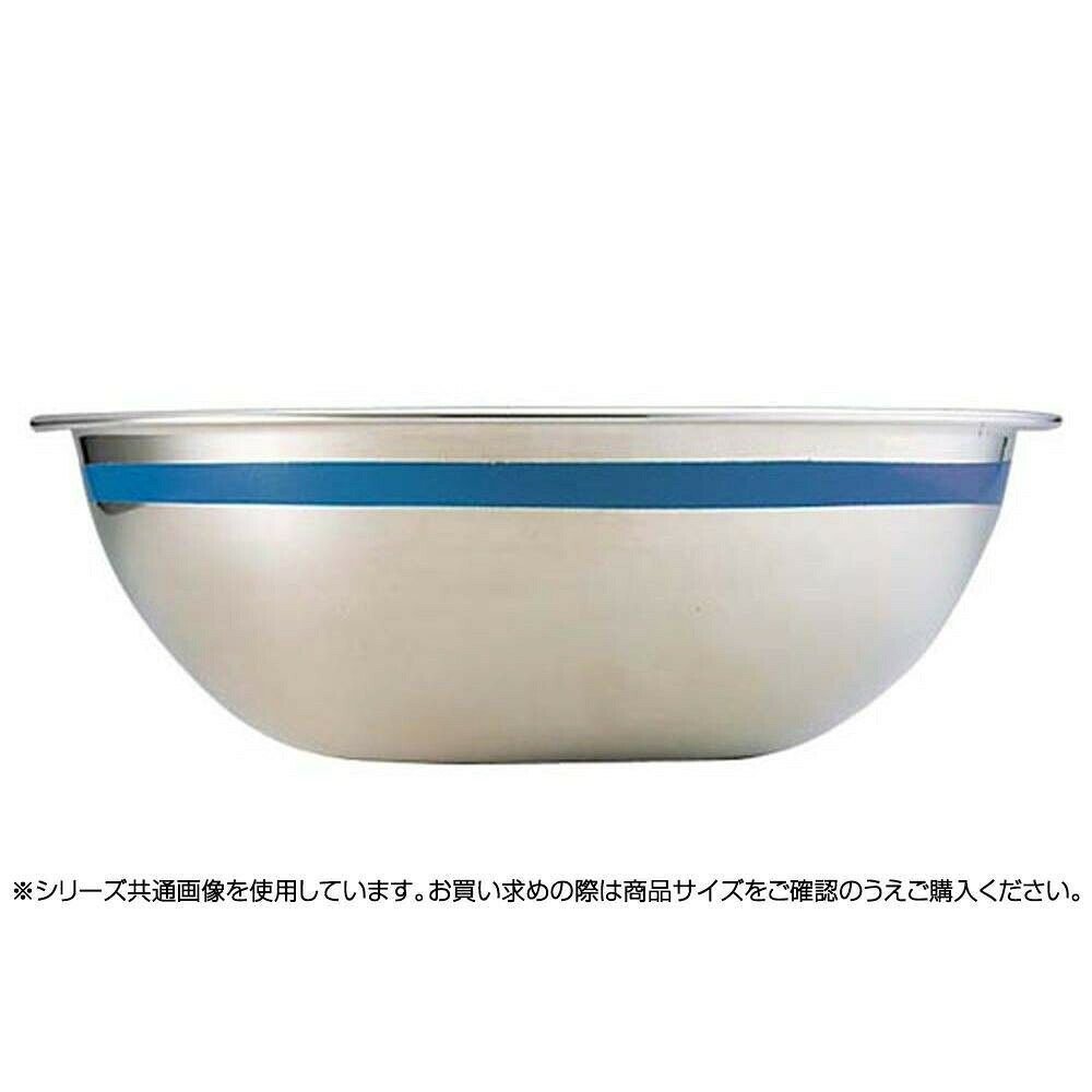 使い分けに便利なライン入り。清潔感のあるステンレス製のボールです。サイズΦ390×H148mm個装サイズ：13×43×43cm重量個装重量：1280g素材・材質18-8ステンレス仕様容量:12.6L板厚:0.8mm生産国日本使い分けに便利な...
