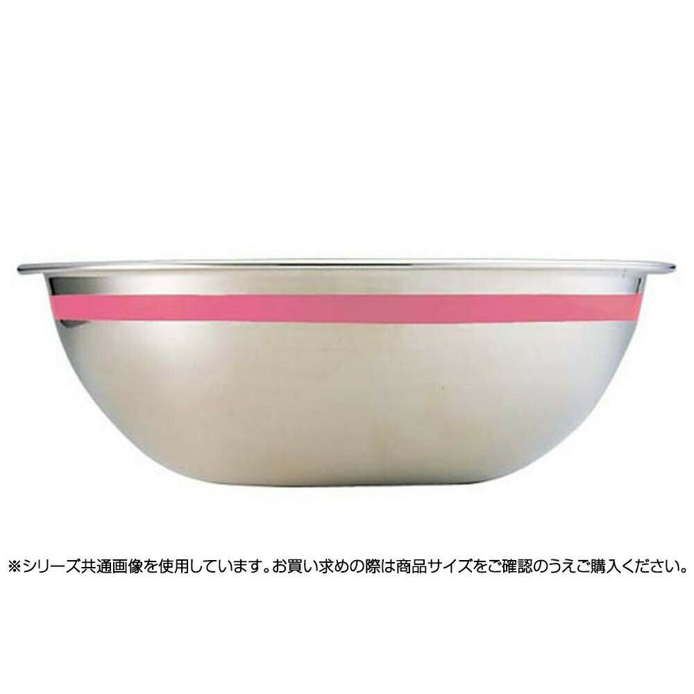 使い分けに便利なライン入り。清潔感のあるステンレス製のボールです。サイズΦ450×H170mm個装サイズ：17×48.5×48.5cm重量個装重量：1680g素材・材質18-8ステンレス仕様容量:20.5L板厚:0.8mm生産国日本使い分け...