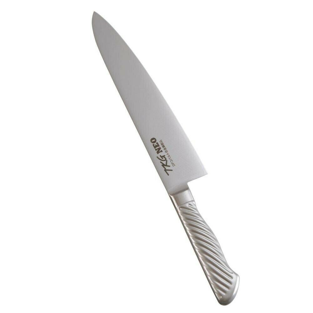 ハンドルが握りやすい牛刀です。肉の塊を切るのに最適!サイズ全長335mm個装サイズ：2.7×35.8×6.2cm重量160g個装重量：248g素材・材質刃部分:DPスウェーデン鋼ハンドル:18-8ステンレス鋼仕様刃渡り:21cm背厚:2.0...