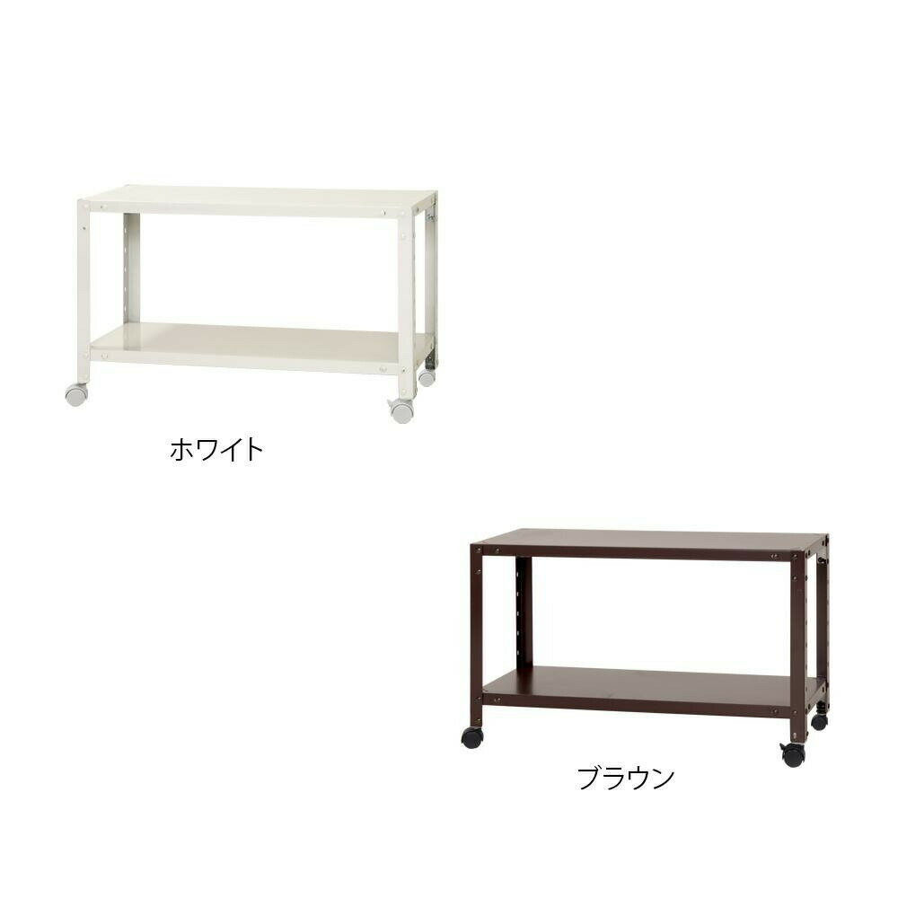 【時間指定不可】【日祝配達不可】キャスター付なので移動が簡単なスチールラックです。前方の支柱穴が少なく、穴を小さくしたスチールラックです。サイズ個装サイズ：83×47×4cm重量個装重量：3660g素材・材質スチール仕様組立品生産国日本キャ...