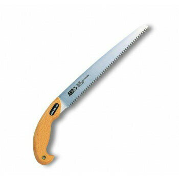 おすすめ樹木の手入れに最適なロングセラ—鋸。木製のグリップとサヤの風合いも特長です。サイズ全長:400mm、刃長:250mm個装サイズ：50×12×3cm重量本体:115g、サヤ:110g個装重量：200g素材・材質高炭素刃物鋼仕様切断対象...