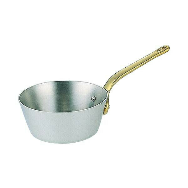 ステンレス製で耐久性も抜群。ふちが広がっているので、使いやすいです。ソースやカラメル作りなどに。サイズΦ80×H36mm個装サイズ：9.9×18.3×10.3cm重量個装重量：154g素材・材質本体:18-8ステンレス、取手:真鍮仕様満水容...