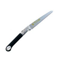 プロの現場で活躍!軽量・高剛性鋸。厚刃!軽量・高剛性のアルミダイカストと力を無駄なく伝えるエストラマーグリップ!サイズ全長:440mm、刃長:210mm個装サイズ：23×8×5cm重量180g個装重量：180g素材・材質高炭素刃物鋼仕様高炭...