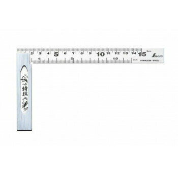 おすすめ表裏共にメートル目盛が付いています。サイズ個装サイズ：23×13×1cm重量114g個装重量：120g素材・材質ステンレス仕様台:長さ94×巾18×厚さmm竿:長さ177×巾18×厚さ1.5mm角度精度90度:100mmにつき0.1...