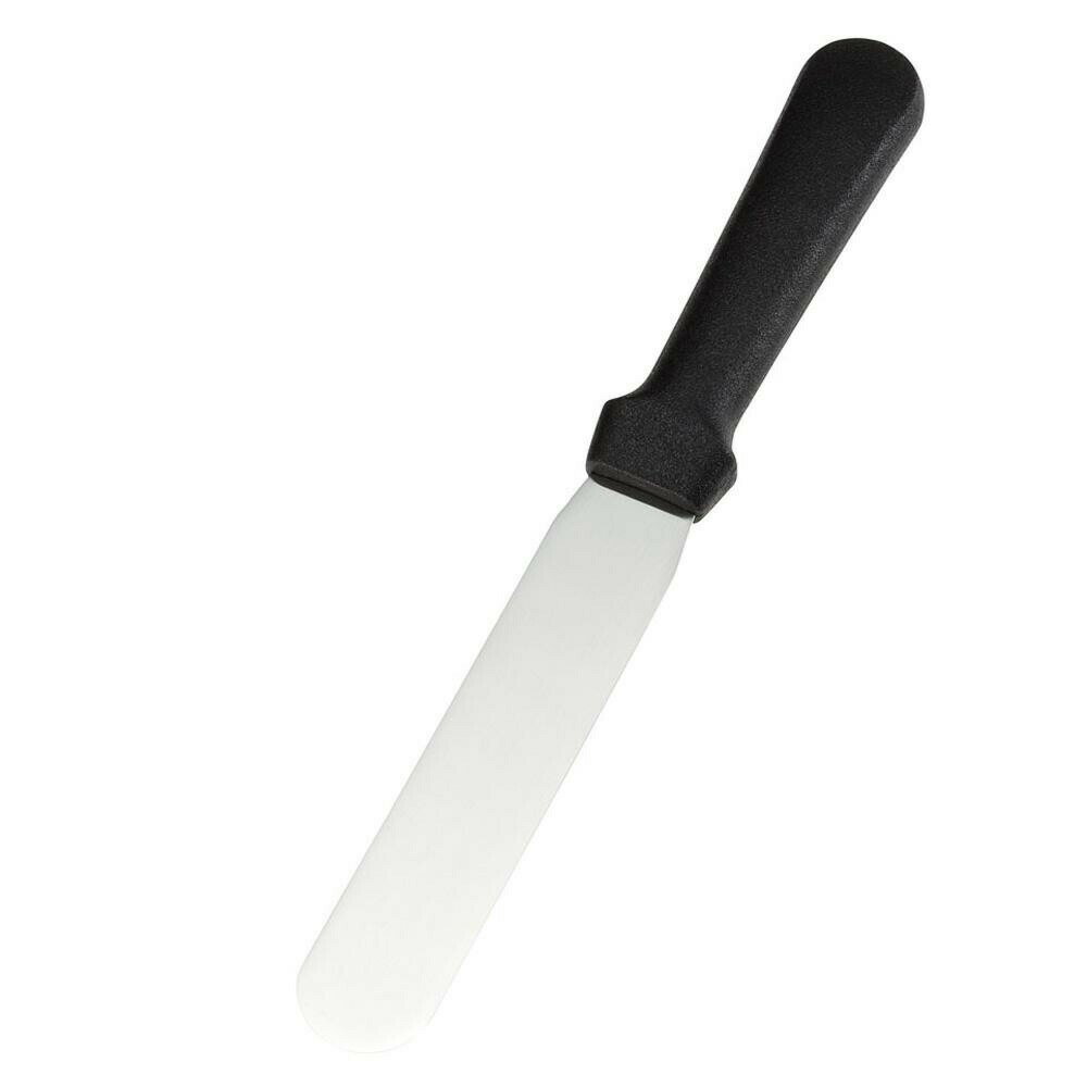 お菓子作りにおすすめ。ステンレス製のスリムスパチュラです。サイズ刃渡り150mm、全長282mm個装サイズ：30×5×3cm重量個装重量：200g素材・材質金属部:ステンレスハンドル:ポリプロピレン(耐熱110度)仕様洗浄機対応生産国中国お...
