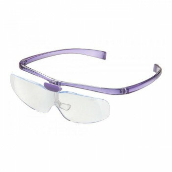 ブルーライト30％カットのメガネ式ルーペ目に優しいブルーライト30%カットのメガネ式ルーペです。使用しない時は跳ね上げられて非常に便利です。キズ防止コーティング加工済のアクリルレンズを使用しています。サイズレンズサイズ:134×38mm個装...