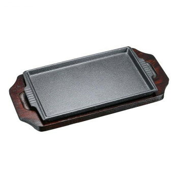 おすすめシンプルなステーキ皿です。電磁調理器対応です。※ステーキ皿のサイズ表示は鉄板の外寸法になります。サイズ【24cm】外寸:242×132mm、内寸:210×125×H8mm、木台:301×142mm個装サイズ：32×16×4cm重量9...