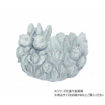 ラビットフラワープランターラビットフラワーのプランターです。サイズ巾19×奥19×高14cm個装サイズ：19.0×19.0×14.0cm重量個装重量：800g素材・材質セメント仕様底穴:有生産国中国fk094igrjs