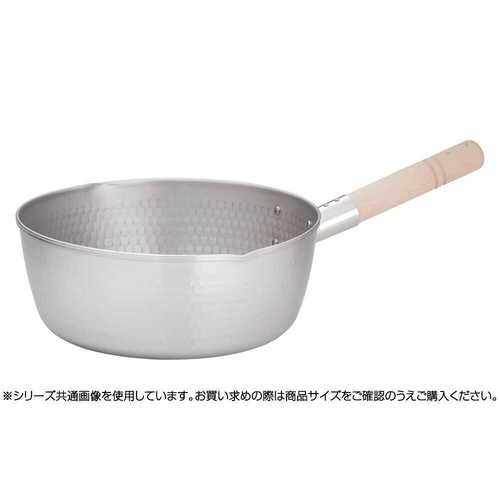 幅広く使えます。注ぎ口が両側にある雪平鍋です。サイズ内径27cm×深さ110mm個装サイズ：29.0×44.0×15.0cm重量0.82kg個装重量：1150g素材・材質21-0ステンレス仕様容量:5.2L板厚:0.8mmガス火専用生産国日...