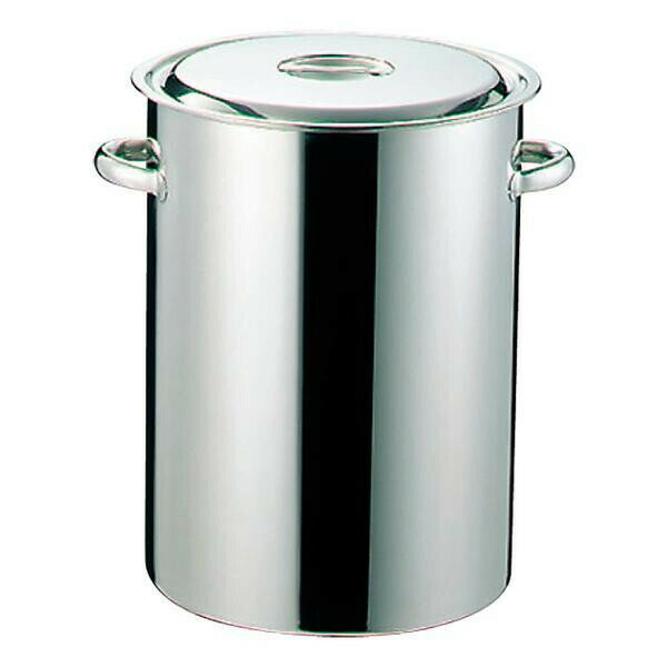 スープなどの保存に便利!ステンレス製の深型寸胴鍋です。サイズ外寸:φ410mm、内寸:39cm、深さ:500mm個装サイズ：43.5×55.8×43.5cm重量6.3kg個装重量：6400g素材・材質18-8ステンレス仕様容量:56L板厚:...