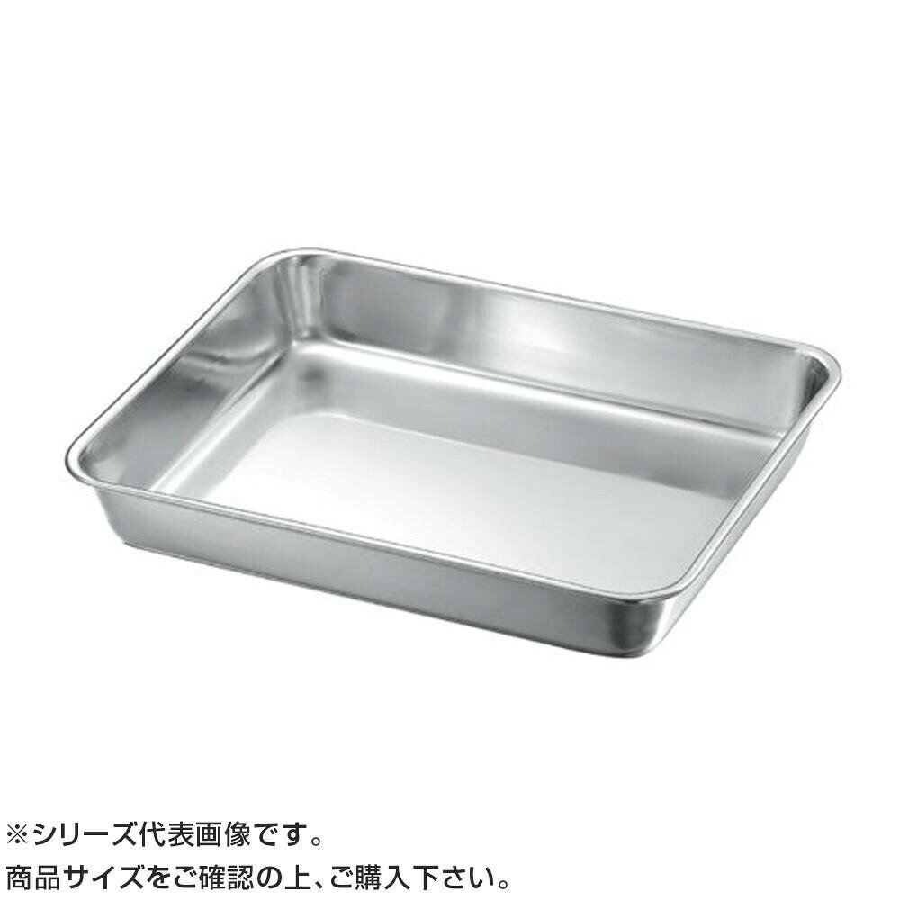 ステンレス製の角バット。約19％のクロムを含んでいてその他、銅(Cu)やニオブ(Nb)などの成分を含有させて耐蝕性に加え、加工性の向上も狙った鋼種です。サイズ縦483×横336×高さ82mm個装サイズ：9×38×50cm重量個装重量：126...