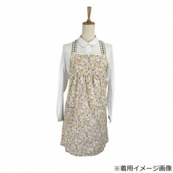 上品なエプロン花柄の上品なデザインです。胸下で切り返しが付いている為、女性らしいフォルムになります。サイズM〜L(身丈72cm)個装サイズ：35×30×1cm重量個装重量：250g素材・材質プリント:レーヨン55%、麻45%無地:綿100%...