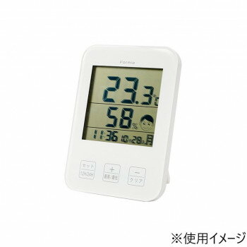 光と音でお知らせ熱中症注意を光と音でお知らせしてくれる機能付で、熱中症やインフルエンザ予防の目安に、お部屋に一つあると便利な温湿度計です。サイズ約120×86×21mm個装サイズ：17.3×10.8×3.7cm重量約106g個装重量：167...