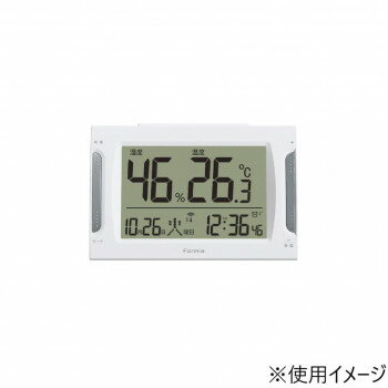 時刻合わせ不要大きい時刻表示が見やすい時刻合わせ不要の電波目覚まし時計。液晶表示画面には時刻、カレンダー、温度計、湿度計が表示されていて、お部屋の環境を確認することができます。操作もしやすい、前面ボタンも特徴です。※電池寿命はライトの使用時...