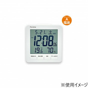 時刻合わせ不要大きい時刻表示が見やすい時刻合わせ不要の電波目覚まし時計。液晶表示画面には時刻、カレンダー、温度計、湿度計が表示されていて、お部屋の環境を確認することができます。操作もしやすい、前面ボタンも特徴です。サイズ約111×105×4...