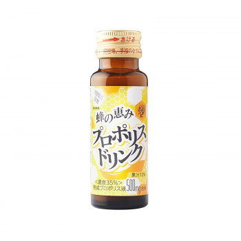 飲みやすいドリンクタイプブラジル産プロポリスにユーカリ蜂蜜、ローヤルゼリーを加え、リンゴ果汁、レモン果汁で飲みやすい味に仕上げた本格派プロポリスドリンクです。1 本(50ml)にプロポリス濃度 35%の十年熟成プロポリス液 500mg含有。...