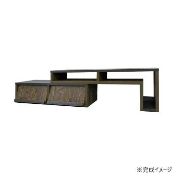 省スペース＆スタイリッシュ魅力を兼ね備えた、パーソナルなテレビ台です。お洒落なブルックリンスタイルになっております。105〜192cmまで、スペースに合わせて設置出来ます。L字に組み合わせると、パーソナルなローデスクにもなります。縦のオープ...