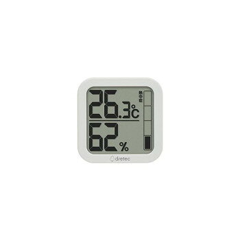 温湿度のある暮らし置き場所に困らないコンパクトサイズです。くすんだ色合いがお部屋をよりお洒落にしてくれます。サイズ約W81×D17×H81mm個装サイズ：11×3×16cm重量電池含まず:約81g個装重量：130g仕様電源:単4形乾電池(テ...