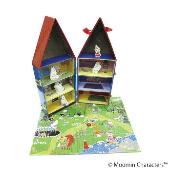 ムーミンのドールハウス取っ手と留め金のついたムーミンハウスを開くと、6つの部屋と屋根裏部屋が2つ、計8部屋に仕切られています。ムーミン、ムーミンパパ、ムーミンママ、フローレン、リトルミイの5体の木製人形と、ハウスの前に並べて遊べるパズルがセ...