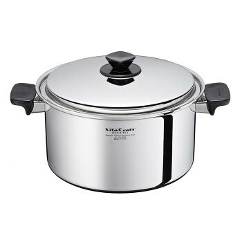 カレー、シチュー、おでんなどの煮込み料理や煮物に！長年愛されてきたビタクラフト伝統のデザインや、熱伝導率・熱拡散性の高さはそのままに、全面6層の外側にチタン入り電磁性ステンレスを採用。今までのビタクラフトより軽くなったスタンダードシリーズで...