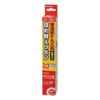 おすすめ普通紙FAX用熱転写式詰め替えリボンです。パナソニック対応。※掲載の写真は、現物とは色彩が異なる場合がございますのでご了承ください。サイズA4/幅210mm×33m巻個装サイズ：25.9×3.9×3.9cm重量個装重量：128g仕様...