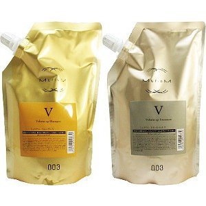 ボリュームアップ　朝のボリューム、夜までキープ。ハリコシタイプ。 ※商品のパッケージがリニューアルされております。ナンバースリー ミュリアムゴールド V(ボリュームアップ) シャンプー500ml & トリートメント 500g しなやかに弾ん...