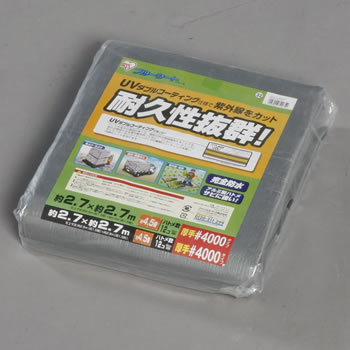 UVダブルコーティング仕様で紫外線をカットします。従来シートと比較して耐久性や耐候性に優れ、紫外線を浴びる野外において効力を発揮します。サビに強いアルミ製のハトメ付きです。●商品サイズ(約mm)：W2500×D2600×H0●商品重量(g)...