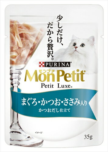 少しだけ、だから贅沢を。■選び抜かれた原材料と旨味たっぷりレシピ 厳選されたまぐろとかつおに、ささみを添えた贅沢メニュー ■少しだけ、だから贅沢を いつもの食事をちょっぴり贅沢に。ご褒美やトッピング、特別なひと時にもぴったりな、35gサイズ...