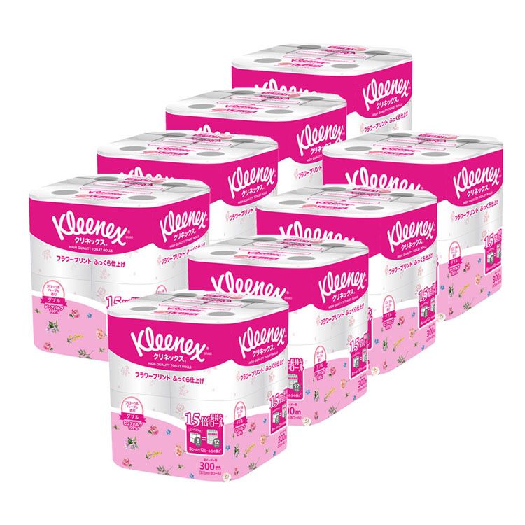 ※リニューアルに伴いパッケージ・内容等予告なく変更する場合がございます。予めご了承ください。8ロールで12ロール分の長さのトイレットペーパー。たっぷり使えて取替えの手間を削減。コンパクトだから省スペースで保管もスッキリ。ピンクのフラワープリ...