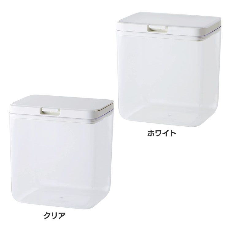 パッキン付きで、湿気を防止する。ワンタッチオープンで、ふたの置き場に困らない。火のそばや高温になるところには置かないでください。・2つ以上重ねると、倒れる危険性があります。・レモンなど柑きつ類の皮に含まれるテルペン又は油脂によって変質するこ...