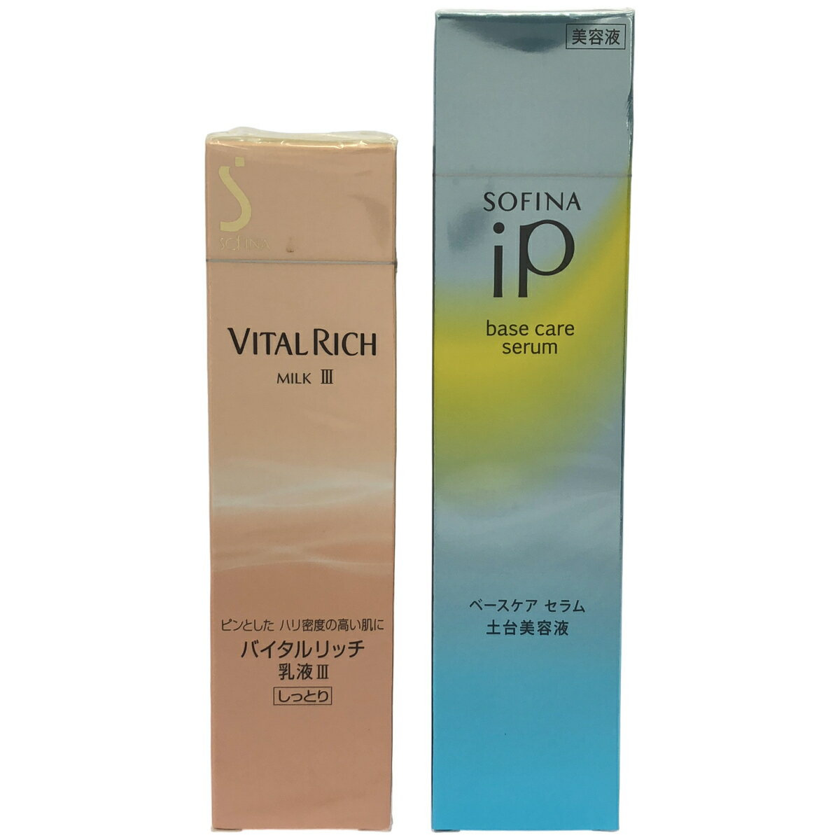 ソフィーナ バイタルリッチ ミルク 3 80ml & ip ベースケア セラム 90g 2個セット 状態ランク： 未使用 当店の商品は、他の方からお譲りいただいたものですが、外箱や保管状態をしっかりとチェックしております。 ・ 製造年月日は...