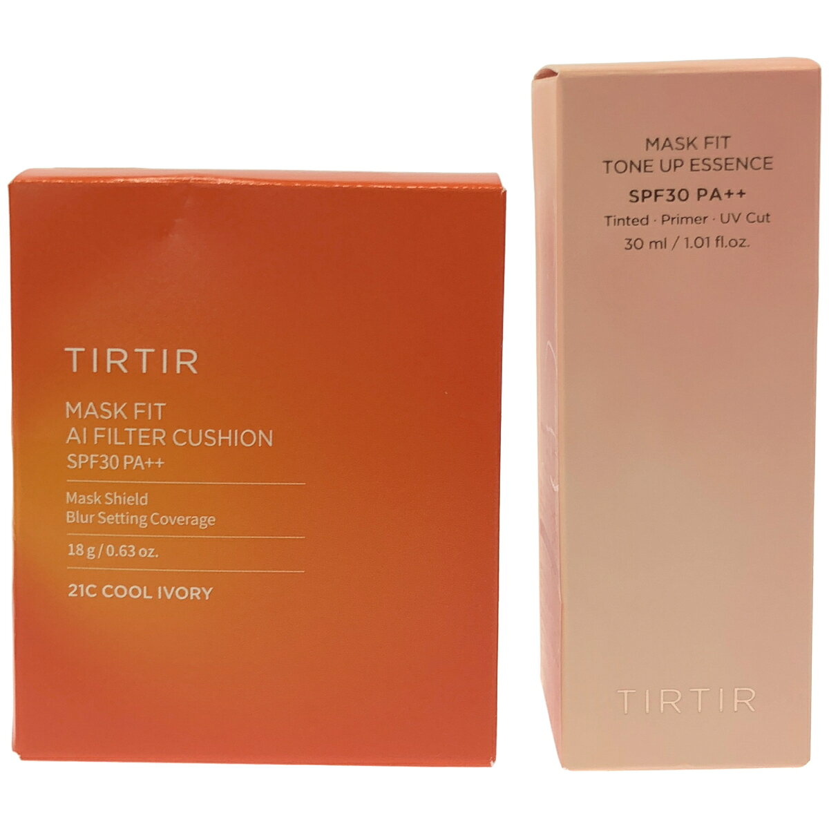 TIRTIR MASK FIT AI FILTER CUSHION 21C COOL IVORY 18g & MASK FIT TONE UP ESSENCE 30ml 2個セット 状態ランク： 未使用 当店の商品は、他の方からお譲りいただ...