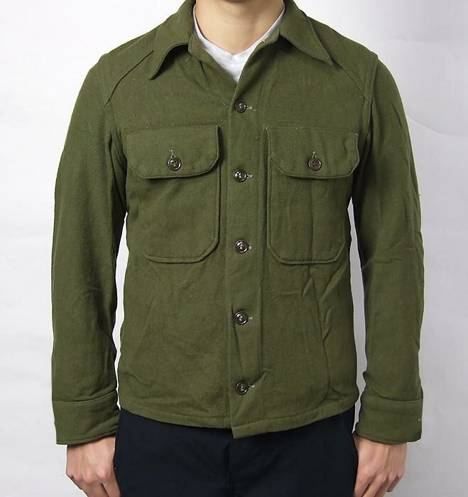 US．ビンテージアーミー、ウールベスト　(USED) /ob ********************************************** 画像はありませんが　裾がないベストです **********************...