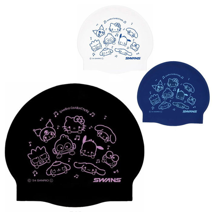 SWANS スワンズ SA-7SC2(サンリオキャラクターズシリコンキャップ) 水泳 シリコンキャップ 伸縮性のあるシリコーン素材を採用しているため、締め付け感が抑えられ柔らかい被り心地。 表面のコーティングにより髪が濡れにくいため、塩素に...