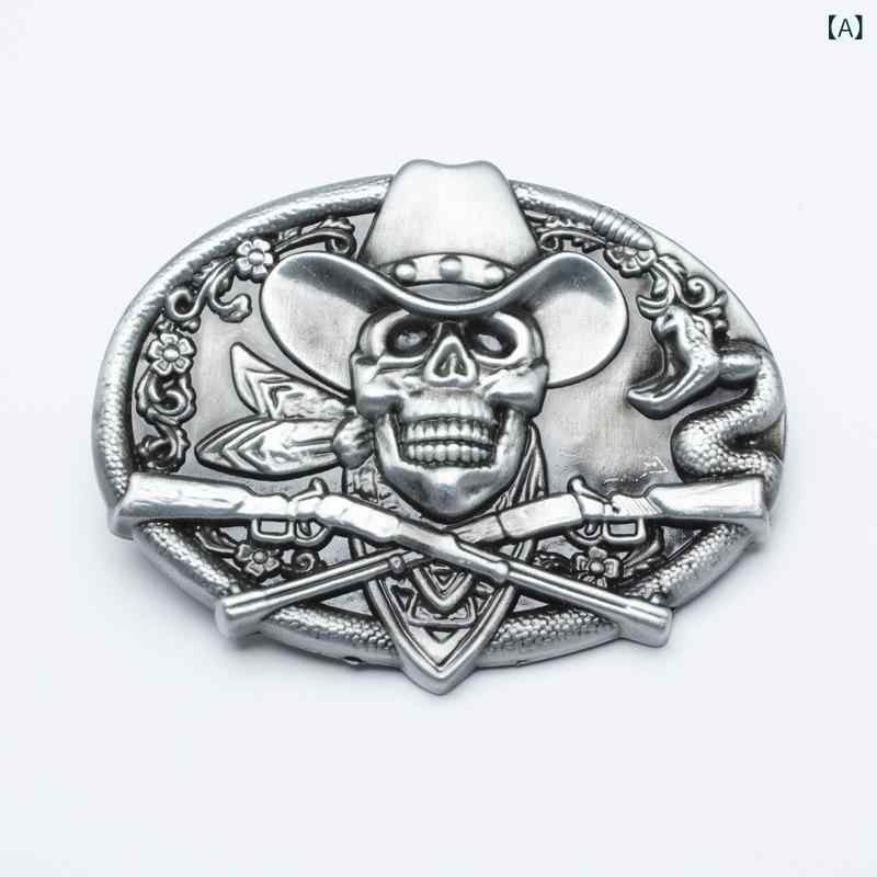 ・性別: 男女兼用・素材: 亜鉛合金・バックル形状: スカル・種類: スムースバックル・留め具: スムースバックル・スタイル: カジュアル・シーズン: オールシーズン・使用シーン: アウトドア・柄: スカル・バックルデザイン: スカル・カラ...