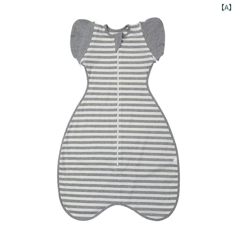 ・カテゴリ: おくるみ・主な素材: 綿95%以上・柄: ストライプ、無地・スタイル: 足付き、足なし・カラー展開: グレー、グリーン、ピンク・サイズ展開: M、L, XL・対象年齢: 新生児(0〜1歳、身長80cm以下)・重さ: 約200g