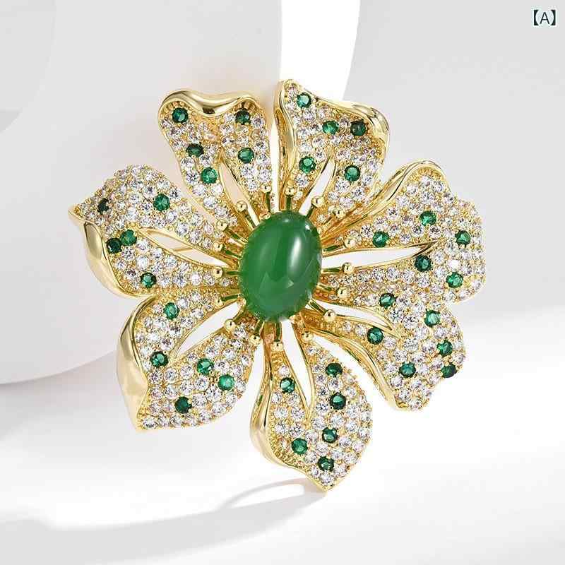 ・種類: ブローチ・素材: 銅・スタイル: 男女兼用・デザイン: 花・加工方法: 電気メッキ・カラー: ゴールド・モチーフ: 花・機能: 装飾・テイスト: ライトラグジュアリー・スタイルカテゴリ: ファッション通勤・対象: 女性