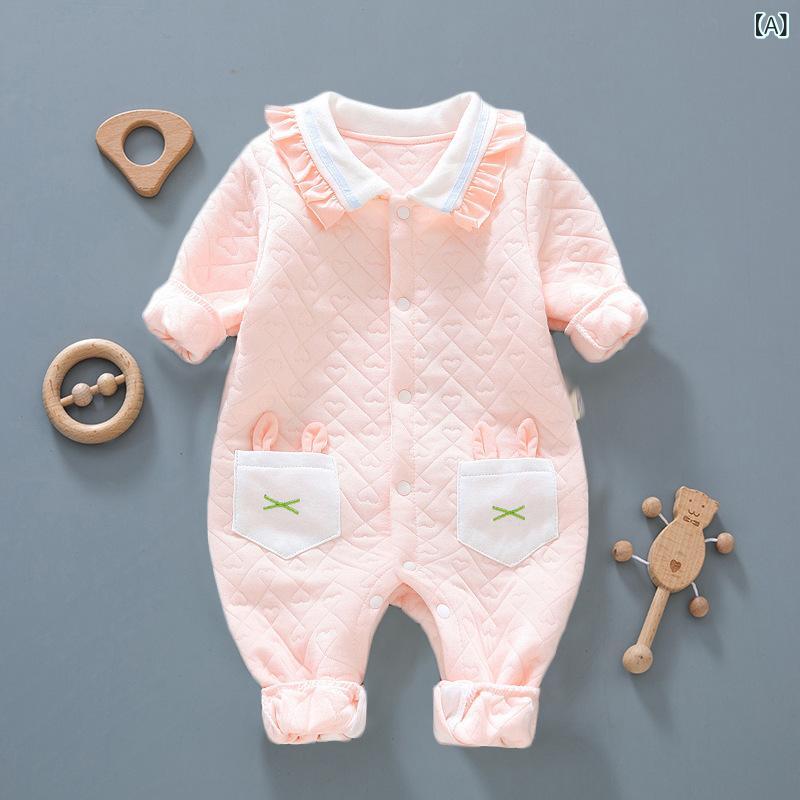 ・カテゴリ: ロンパース・スタイル: プリンセス・デザイン: 長袖ロンパース・主な素材: 綿・袖丈: 長袖・厚さ: 普通・留め具: シングルボタン・性別: 女の子・対象年齢: 新生児（0～1歳、80cm以下）・対象シーズン: 春、秋、冬・カ...