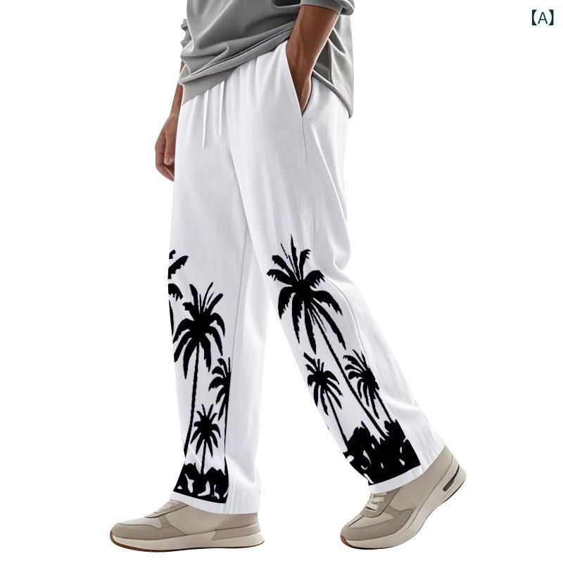 ・カテゴリ: カジュアルパンツ・スタイル: カジュアル・パンツ丈: ロング・シルエット: ストレート・ウエスト: ミドルウエスト・開閉: ドローストリング・生地の厚さ: 普通・柄: 植物花柄・シーズン: オールシーズン・主な素材: 麻95%...