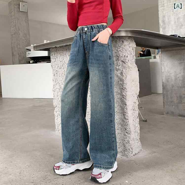・カテゴリ: キッズパンツ・スタイル: カジュアル・アイテム: デニムパンツ・性別: 女の子用・対象年齢: 8歳以上・主な素材: 綿80%・生地加工: 柔軟加工・丈: ロング・ウエスト: ミドルウエスト・ウエスト仕様: ゴムウエスト・柄: ...