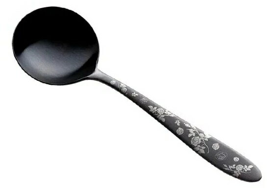 落ち着いた色合いが存在感を醸し出す上品なスプーンです。 「ステンレス黒酸化発色」という特殊技術を用いて、塗料や染料とは違う独特の色彩を実現しました。 耐久性・耐食性にも優れ、加工面が剥がれて混入する恐れもありません。 【商品仕様】 製品サイ...