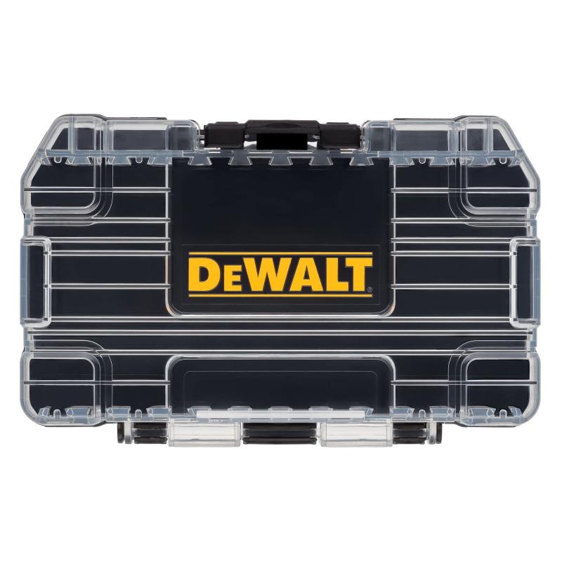 DEWALT ToughCase+ 1-Compartment Plastic Small Parts Organizer (DWASTCASEBLK)収納スペースを最適化する接続可能なアクセサリー収納システム。中身が一目でわかりやすい透明...