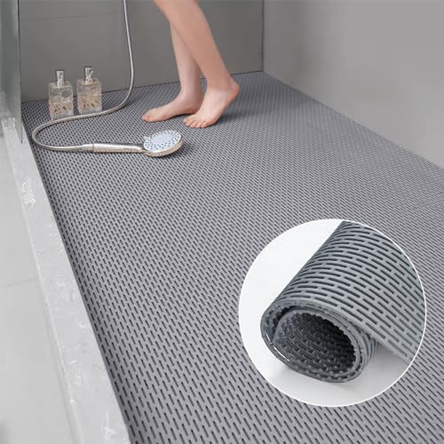 グレー/90x300/・ze:90x300:グレー・仕様お風呂マット サイズは90cm×300cm　・厚み：高規格6mm ・重量：4.77k　・色：グレー・素材：V 「浴槽 滑り止めマットは環境に優しいV素材で」、無毒無臭、抗菌速乾防カビ。...