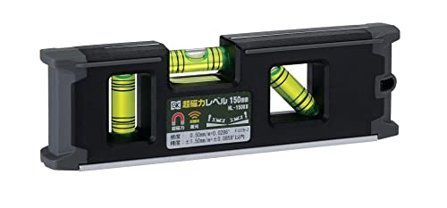 マグネット・黒 150mm ML150KB・・Size:150mmColor:黒・サイズ:全長150×全幅47×厚さ20mm・重量:110g・用途:建築、土木・配管・電気・プラント・設備据付などの工事、日曜大工などの作業で水平・垂直・45度...