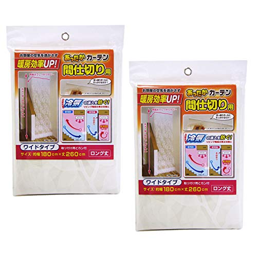 サイズ調整可能・ ワイド180x260cm×2個セット ・1枚あたりサイズ約:幅180×丈260cm・材質:カーテン/PEVA　Cカン/ポリプロピレン・製造国:中国・品番:SX073説明 リビング階段の出入り口などに設置して冷気の進入を防ぐ...