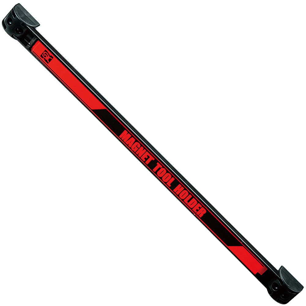 ・レッド 1個 x 1 MTH460・サイズ:全長515×全幅30×厚さ28mm・質量:875g・用途:工具類の収納・整理・最大吸着力:約117N・付属品:取付ねじ4本説明 マグネットの力で工具類を簡単整理 重い物や大きい物でも2本使えば安定する