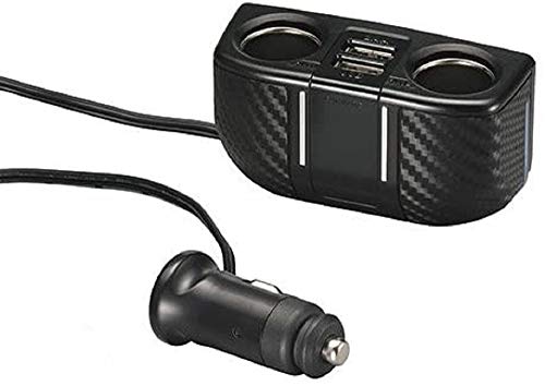 1mコード・ブラック H50×W89×D40mm DZ273・・Color:ブラックStyle:1mコード・生産国:中国・カーソケット2穴+USB2穴+1mコード付きソケット・電源電圧:DC12V・梱包サイズ:60.0 x 126.0 x ...