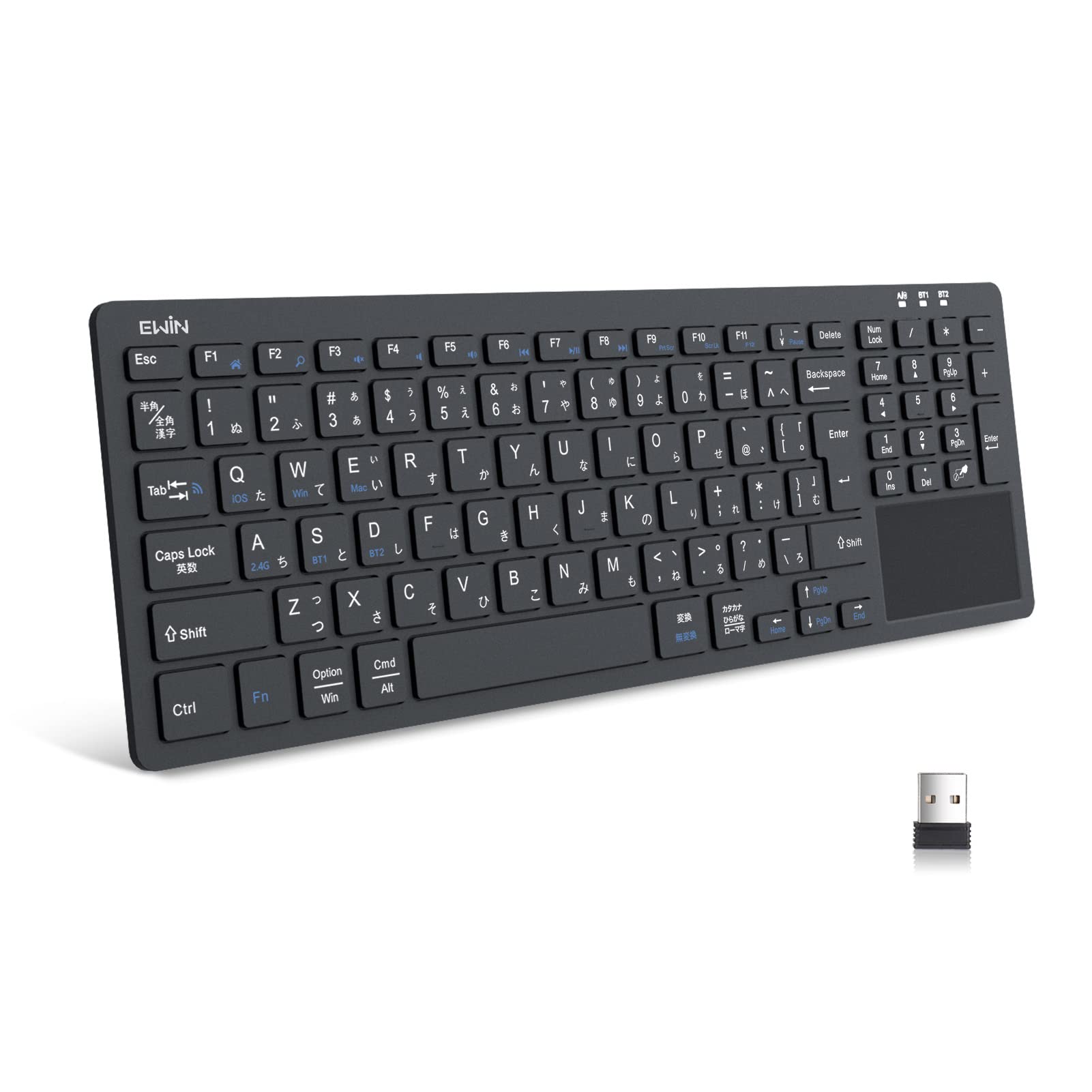 コンテンポラリー・ブラック EWK190・・olor:ブラック・Betooth＆B無線両対応最新型Bワイヤレス キーボードはBetoothと.4GHz無線技術を利用し、複雑なドライバーダウンロードは必要なく、のB接続ストリップに接続するだけ...