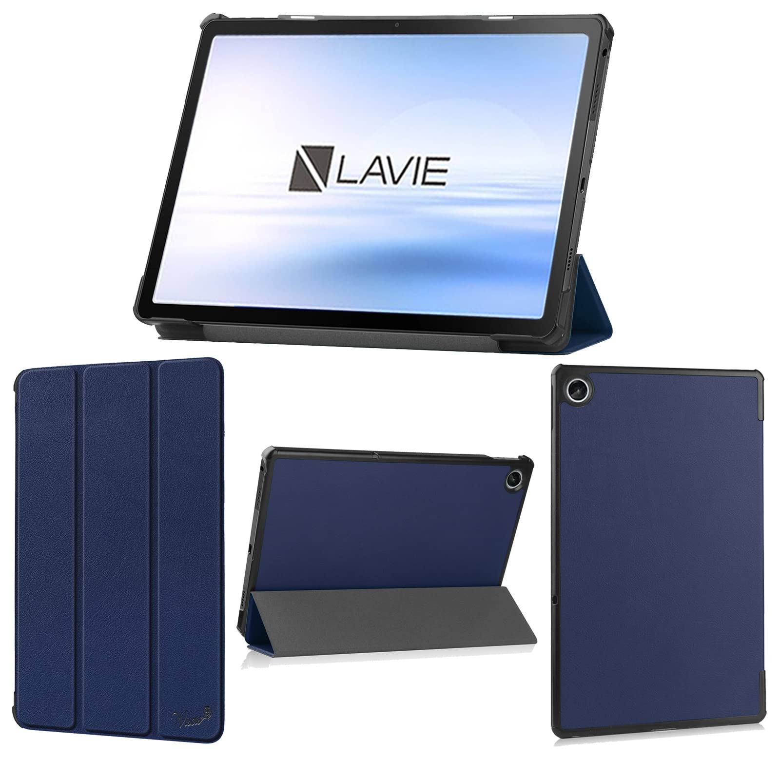 ・ダークブルー tslnect1075easdbl・NE AVE b 10 1075/EA 1075EA 10.61インチ タブレット 専用 ケース カバー スリムタイプ 。・wissオリジナル設計品・ロゴ刻印。・ケースをはめる部分はA、画...